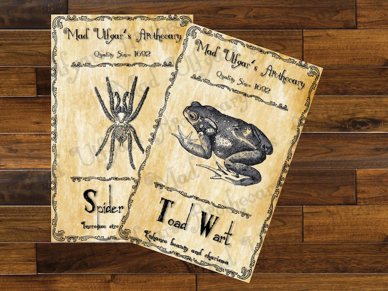Witch Apothecary Labels, Halloween Labels, Potion Ingredient Labels ...