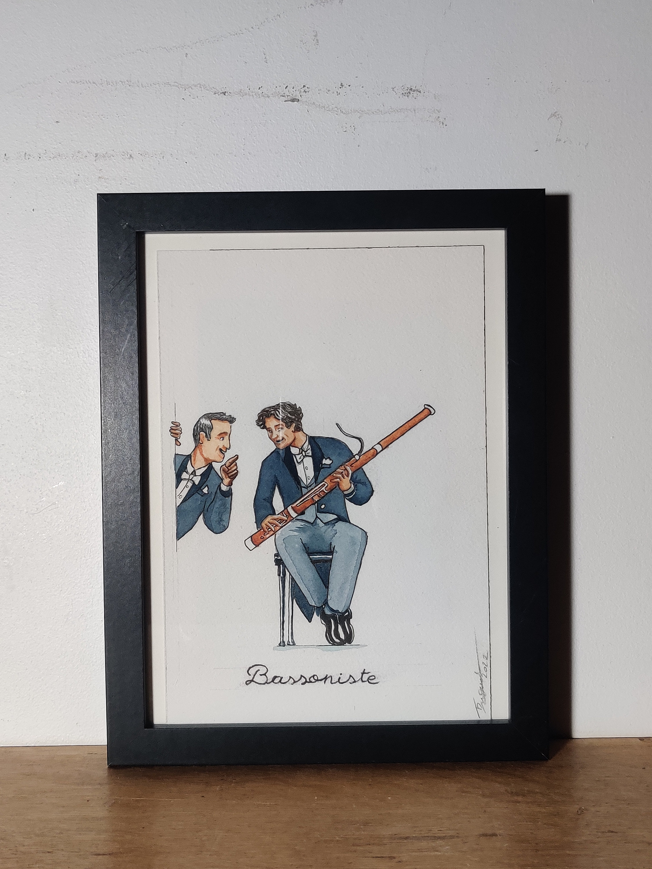 The Bassoon-watercolor-illustration Orchestra Musicians-watercolor ...