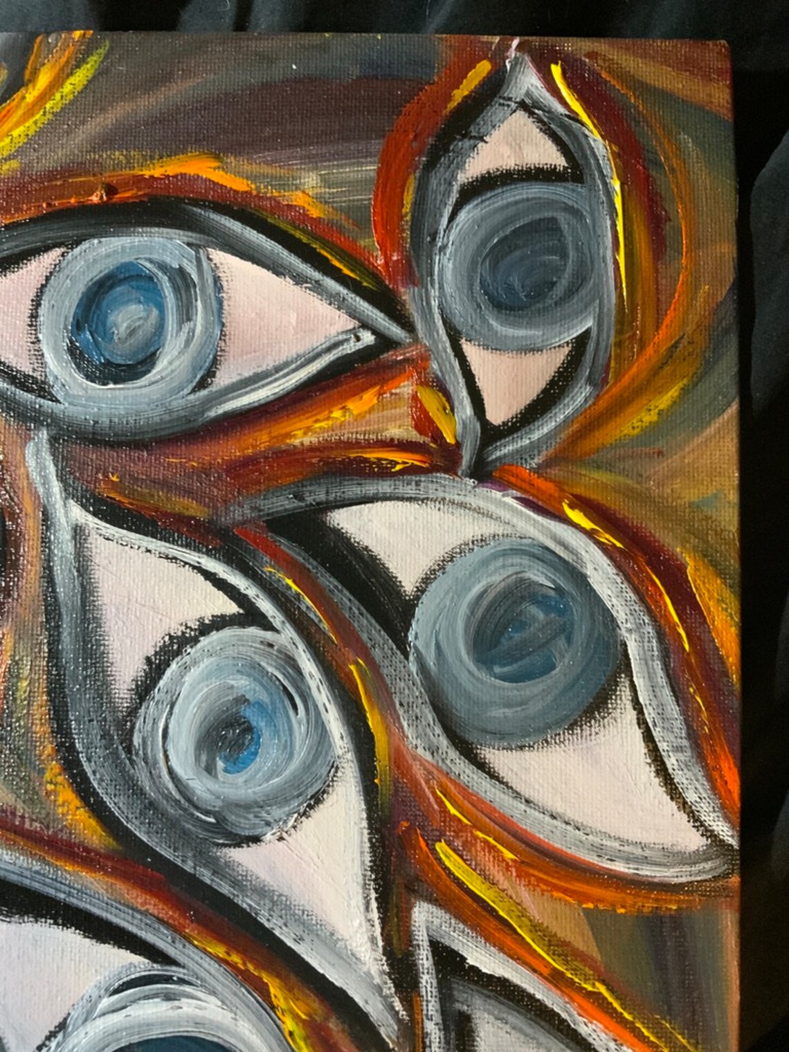 Surrealist Eye Oil Painting, Weirdcore Wall Decor, 8x10" - Etsy