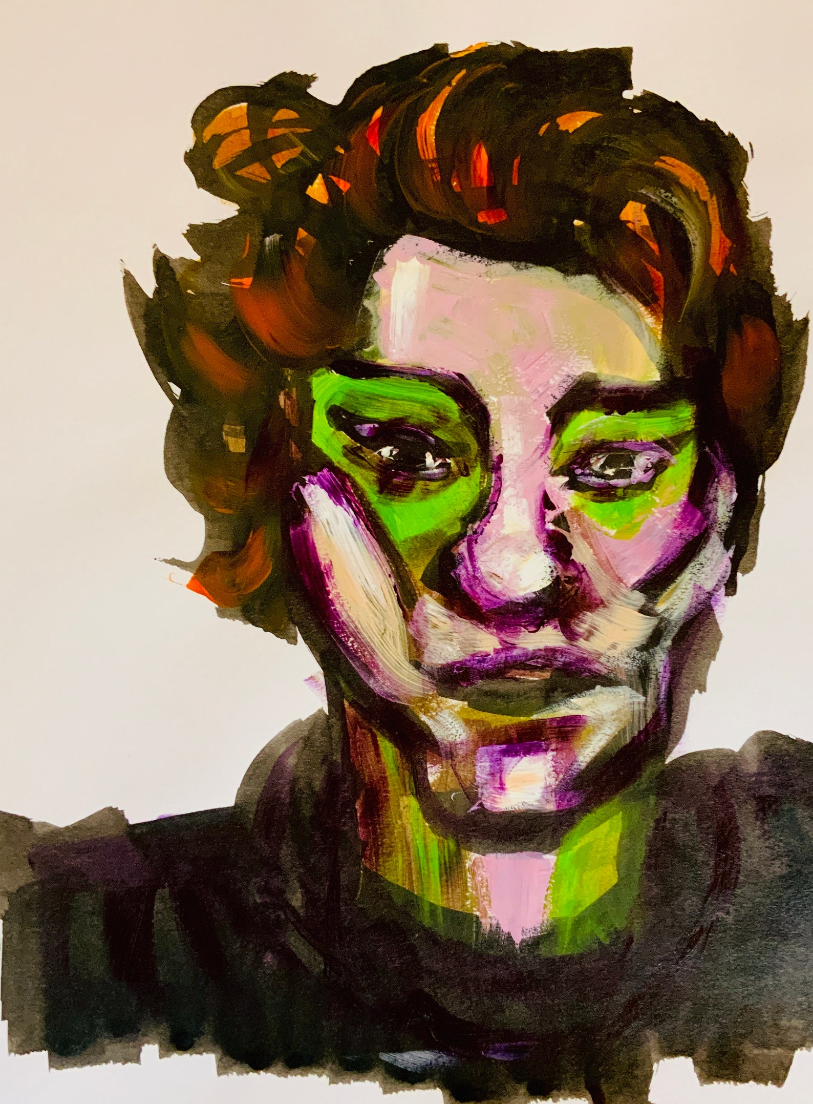 Artistic Abstract Face Variant, Portraits, Fauvist Style Painting ...