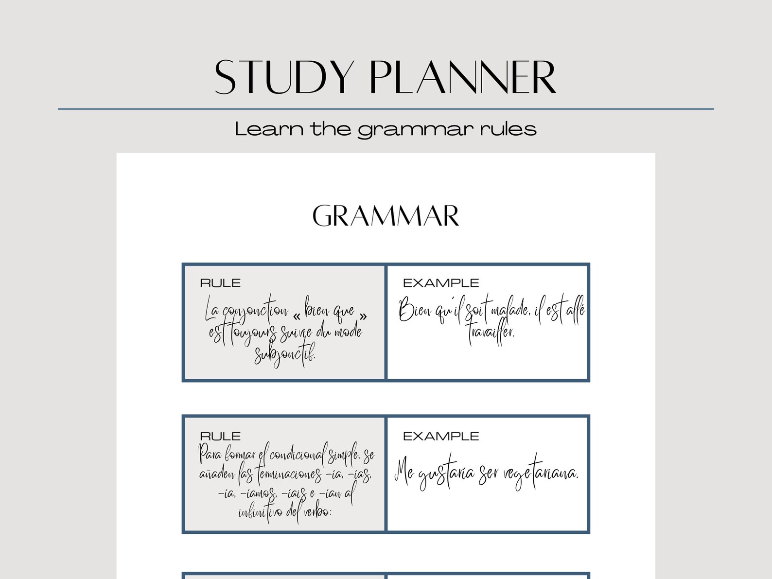 Language Learning Planner, Notebook Workbook Study Journal, Printable ...