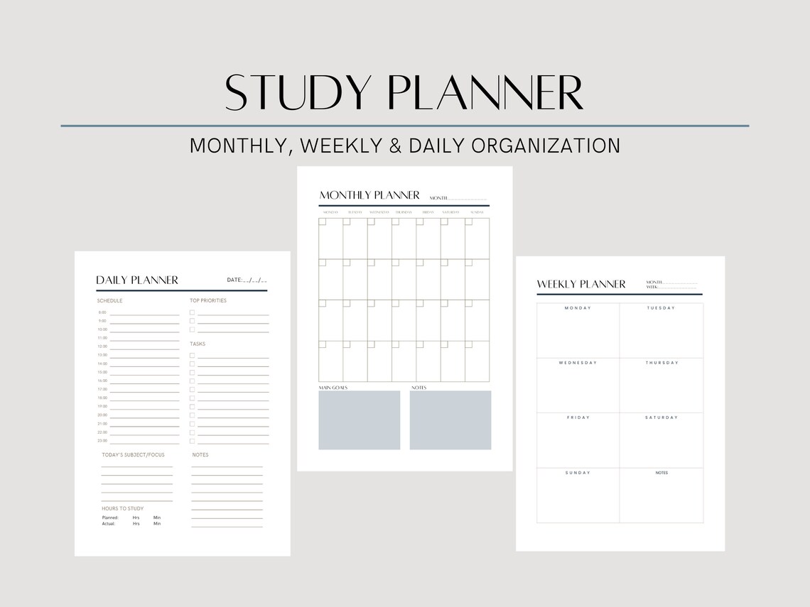 Study Planner, Language Learning Planner, Notebook Workbook Study ...