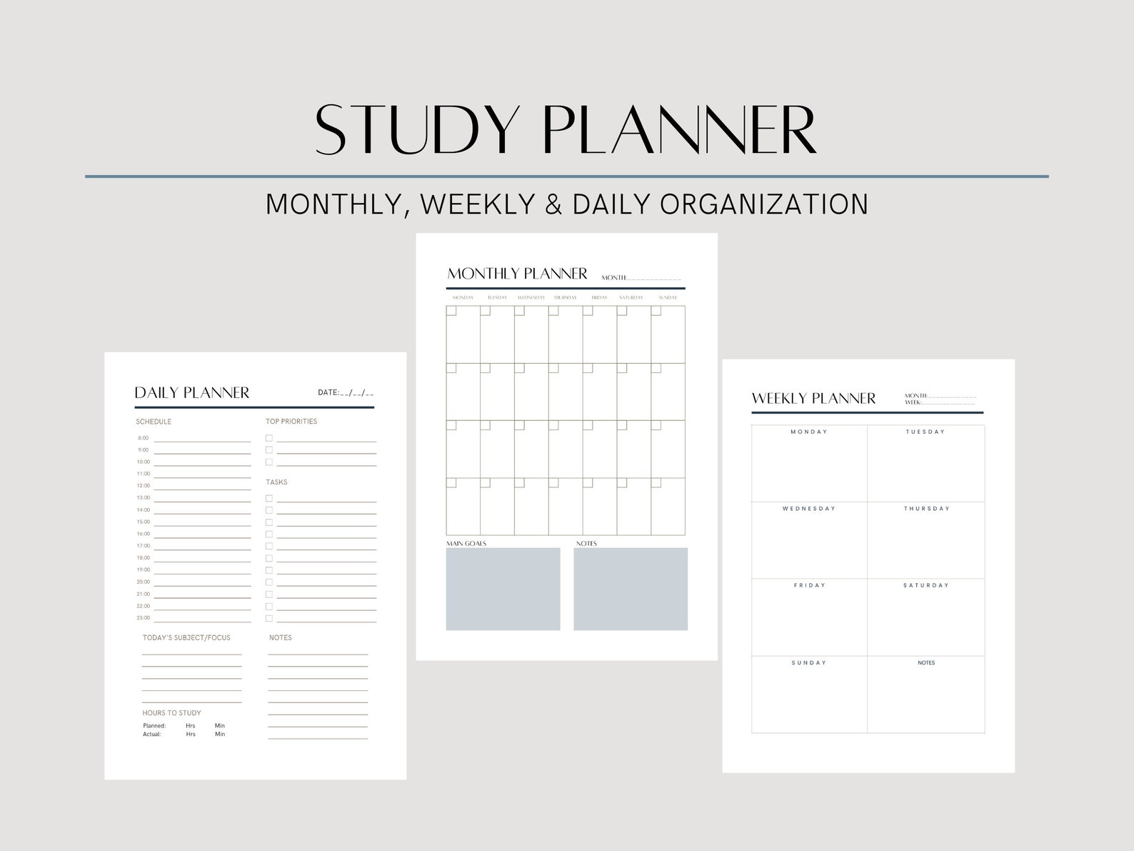 Study Planner, Language Learning Planner, Notebook Workbook Study ...