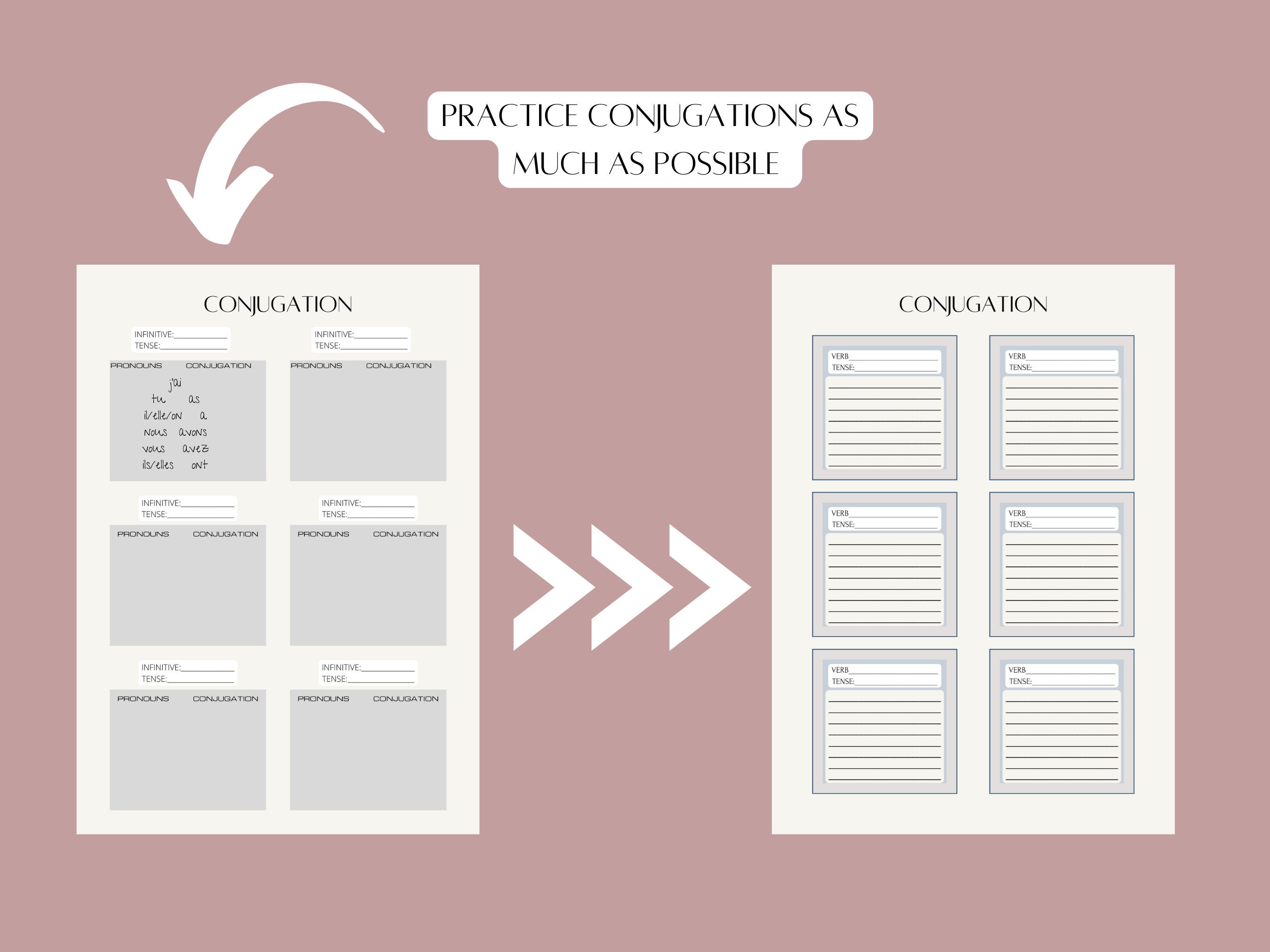 Grammar Language Learning Notebook Set, Worksheets, Printable, Digital ...