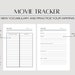 Language Learning Planner Media Tracker, Vocabulary, Templates, Reading ...