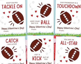 Football Valentines Day Cards for Kids School Classroom Exchange, You ...