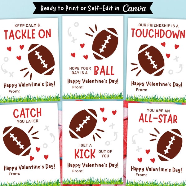 Football Valentine - Etsy