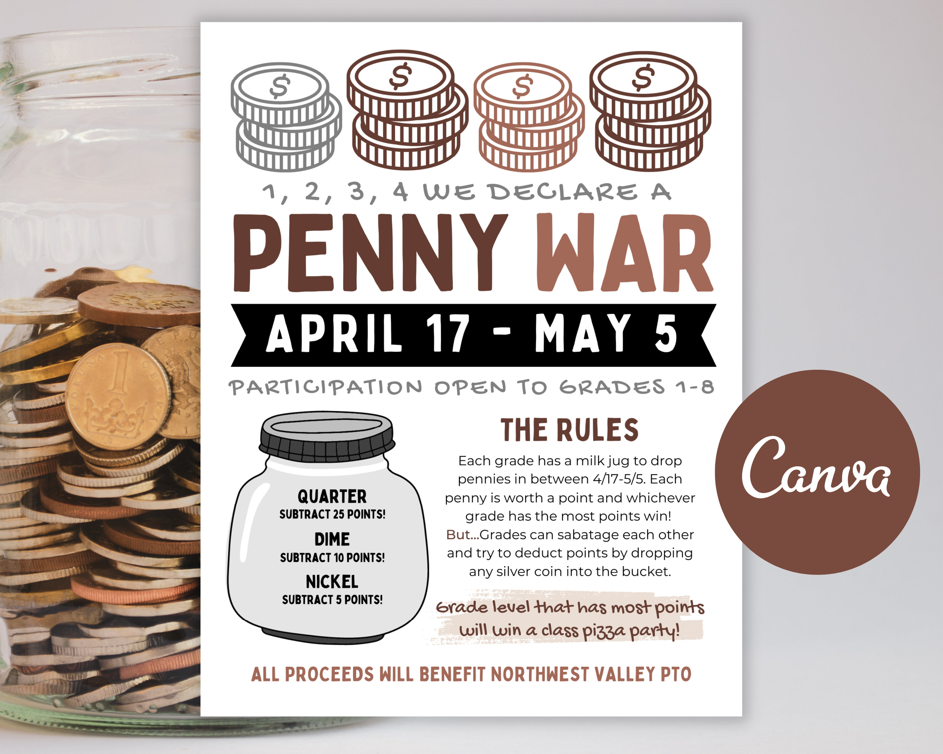 Penny War Clip Art