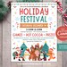 Editable Christmas Festival Flyer Template: School Party Invitation ...