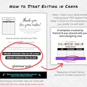 Editable Classroom Volunteer Sign up Sheet, Teacher Volunteer Canva ...