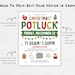 Editable Christmas Potluck Flyer Template, Holiday Potluck Party, Canva ...