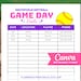 Editable Softball Schedule Template, Girls Softball Game Calendar ...