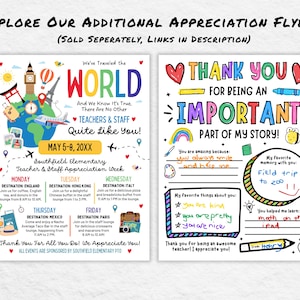 Around the World Teacher Appreciation Newsletter: Travel Itinerary ...