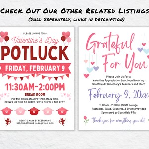 Editable Valentine PTA Meeting Flyer Template, February Bulletin, Canva ...
