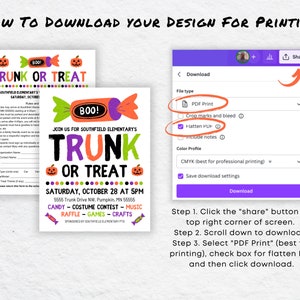 Editable Trunk or Treat Bundle, Includes Event Flyer and Car ...