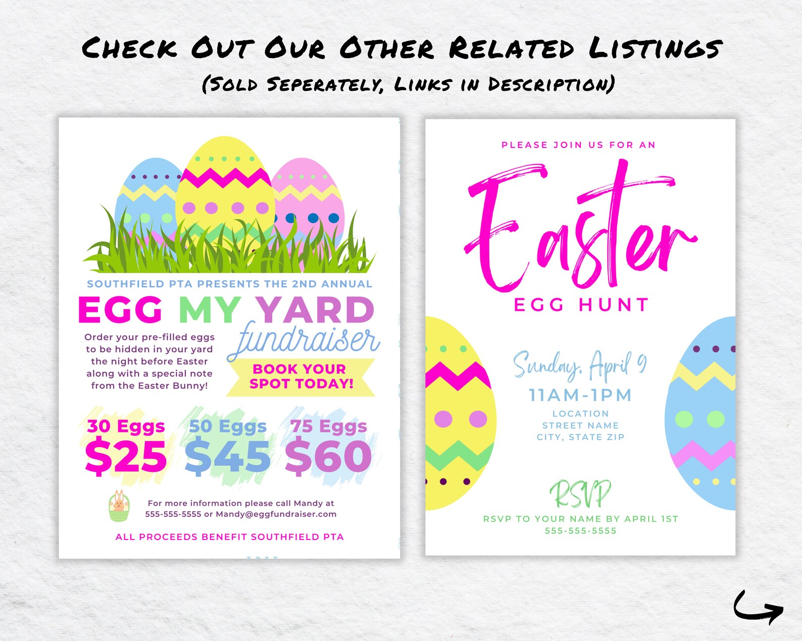 Editable Community Easter Egg Hunt Printable Flyer, Neighborhood Easter ...