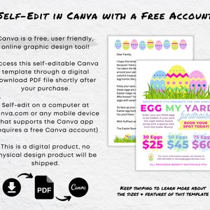 Editable Egg My Yard Bundle Includes Event Flyer and Easter Bunny ...