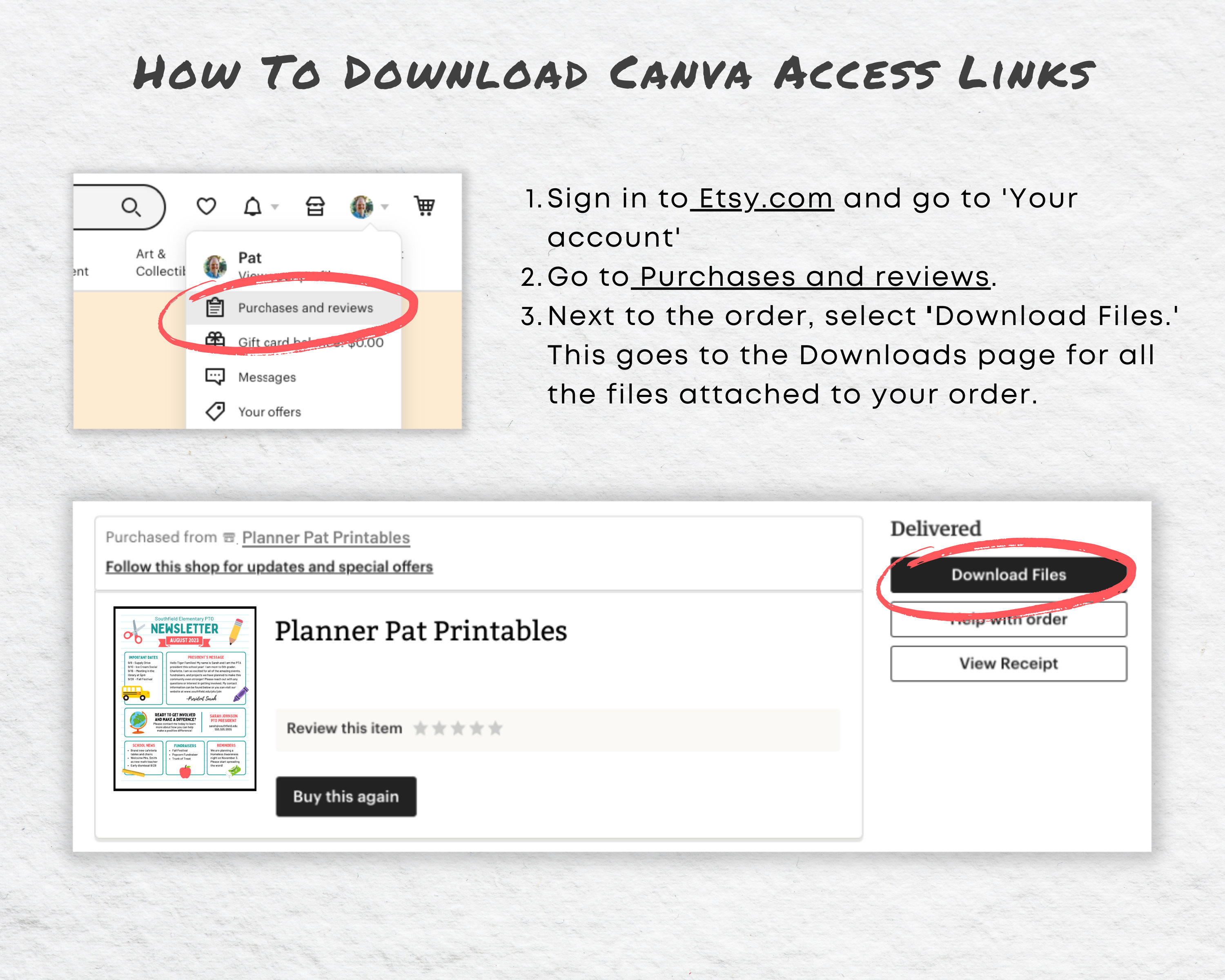 Editable August Newsletter Template: Canva PTA/PTO Back to School Flyer ...