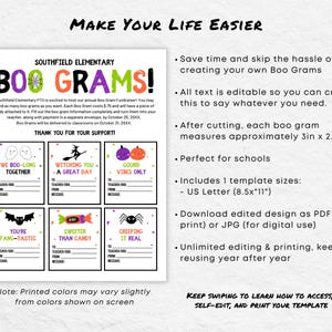 Editable Halloween Boo Grams Canva Template: School Fundraiser (digital ...