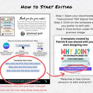 Editable PTA PTO Flyer Template: Why Join Volunteer Recruitment Poster ...