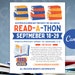 Read-a-thon Flyer Editable Template for Reading Literacy Fundraiser ...