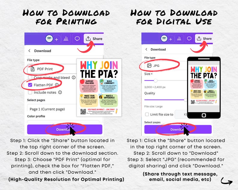 Editable Why Join the PTA Flyer: School Recruitment Poster (canva ...