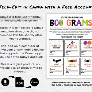 Editable Halloween Boo Grams: School Fundraiser (canva Template) - Etsy