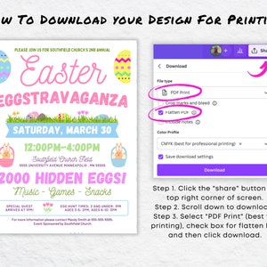 Editable Easter Eggstravaganza Flyer Printable, Egg Hunt Party Invite ...