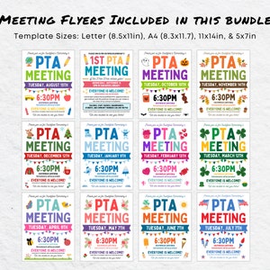 PTO PTA Flyer Templates Bundle: Editable School Recruitment, Membership ...
