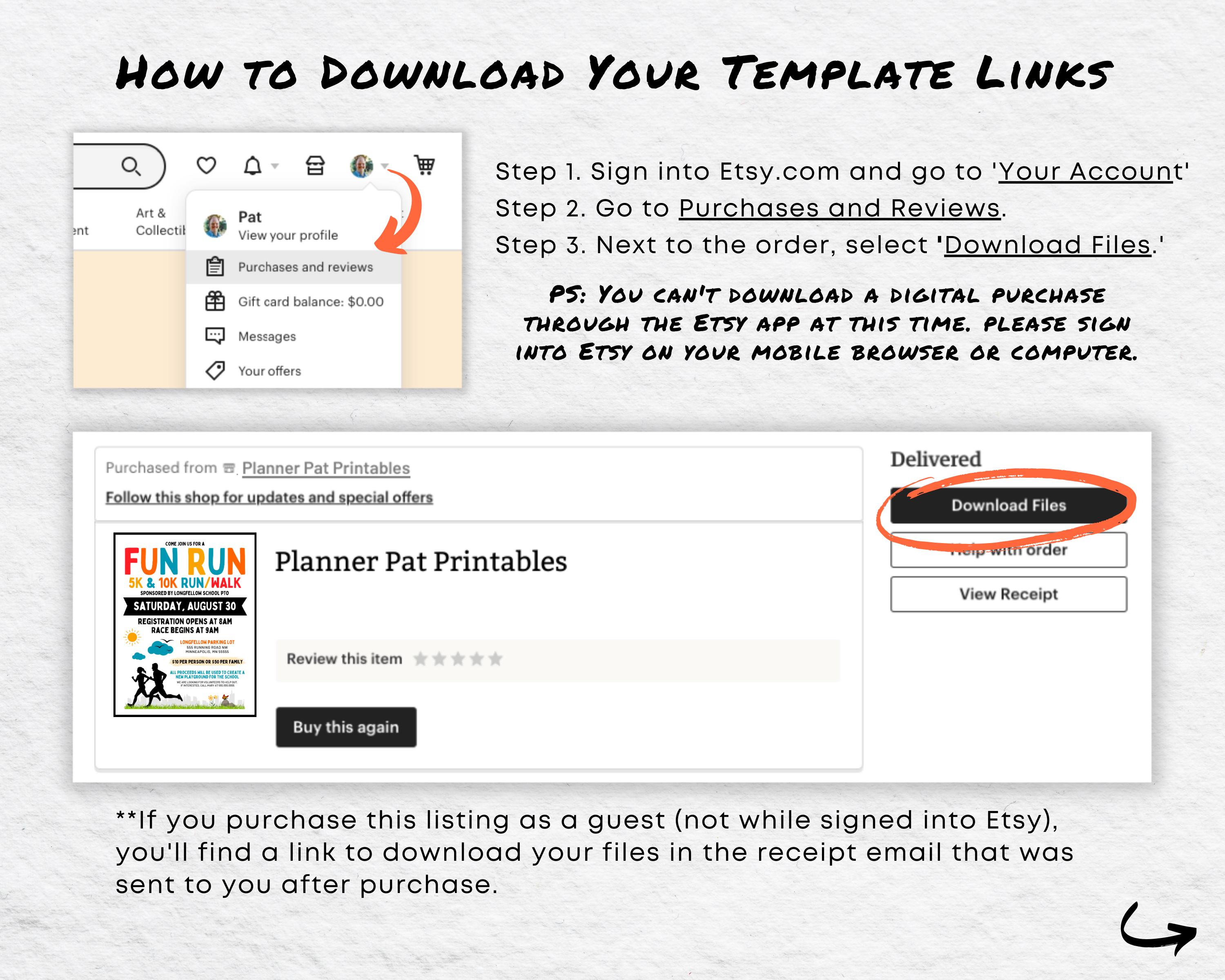 Editable Fun Run Flyer Template: Race Event Poster (canva Download) - Etsy