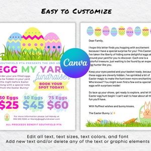 Editable Egg My Yard Bundle Includes Event Flyer and Easter Bunny ...