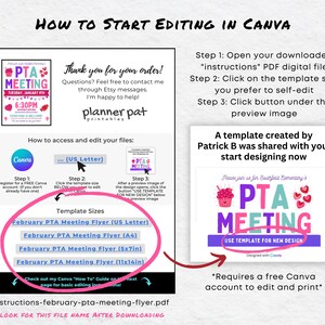 Editable Valentine PTA Meeting Flyer Template, PTO PTA February News ...