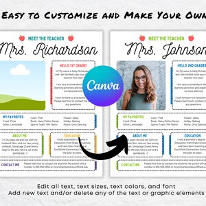 Editable Meet the Teacher Flyer Template, Open House Introduction ...