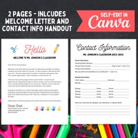 Editable Welcome Back Letter to Students Canva Template | Teacher ...