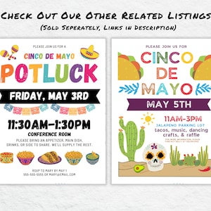 Cinco De Mayo Potluck Sign up Sheet for Taco Fiesta Potluck Party ...