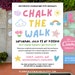Chalk the Walk Flyer Template: Sidewalk Art Event, Editable Canva Sign ...