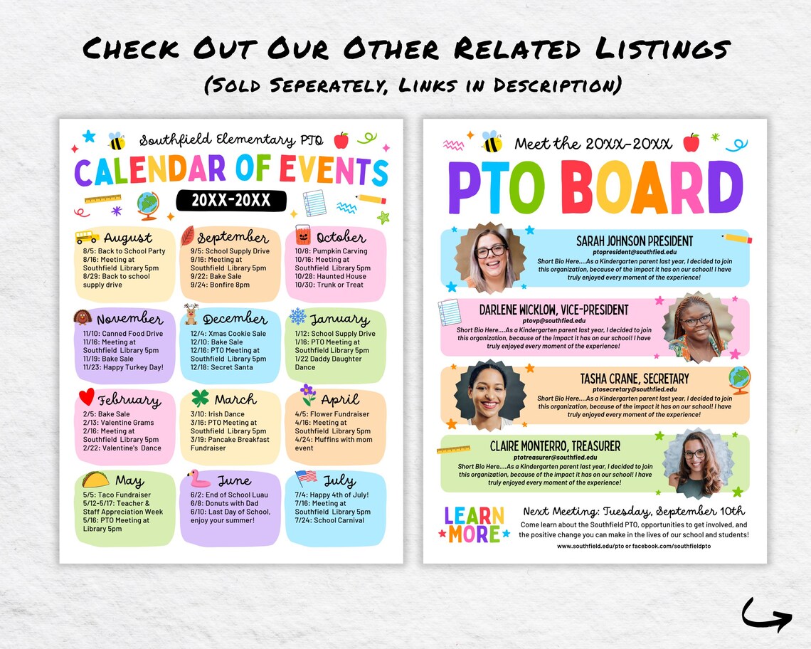 Editable PTA Flyer Template: School PTO Membership Drive Contest (canva ...