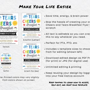 Editable Cheers and Tears Breakfast Flyer Template, Boo Hoo Breakfast ...
