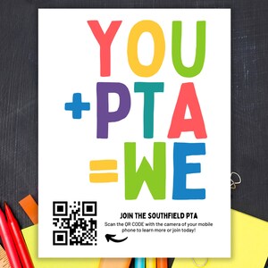 Editable Join the PTA Poster W/qr Code Canva Template, Recruitment ...