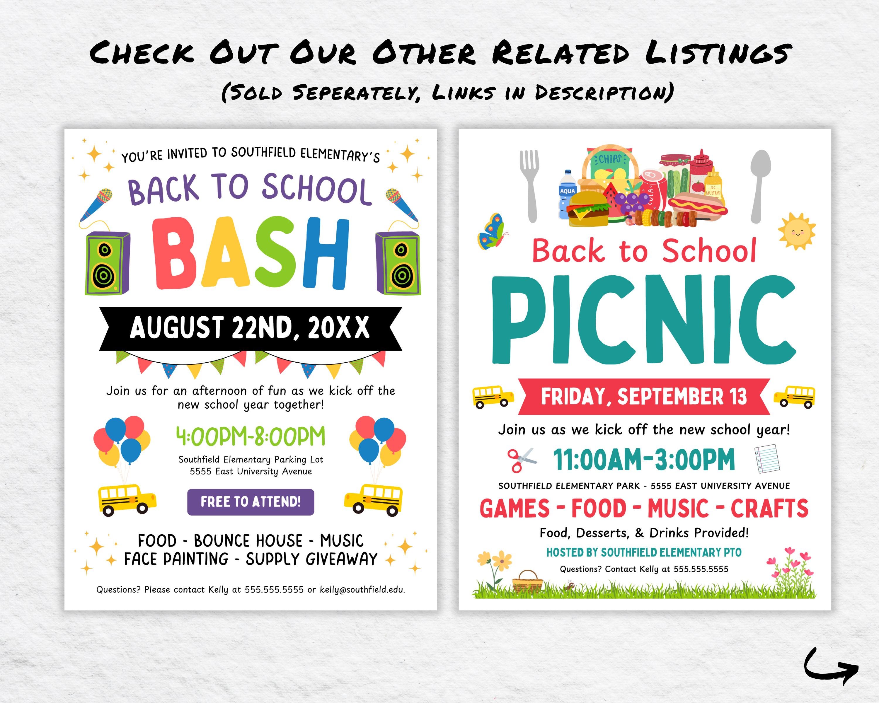 Editable Back to School Newsletter Template: Canva Design (digital ...
