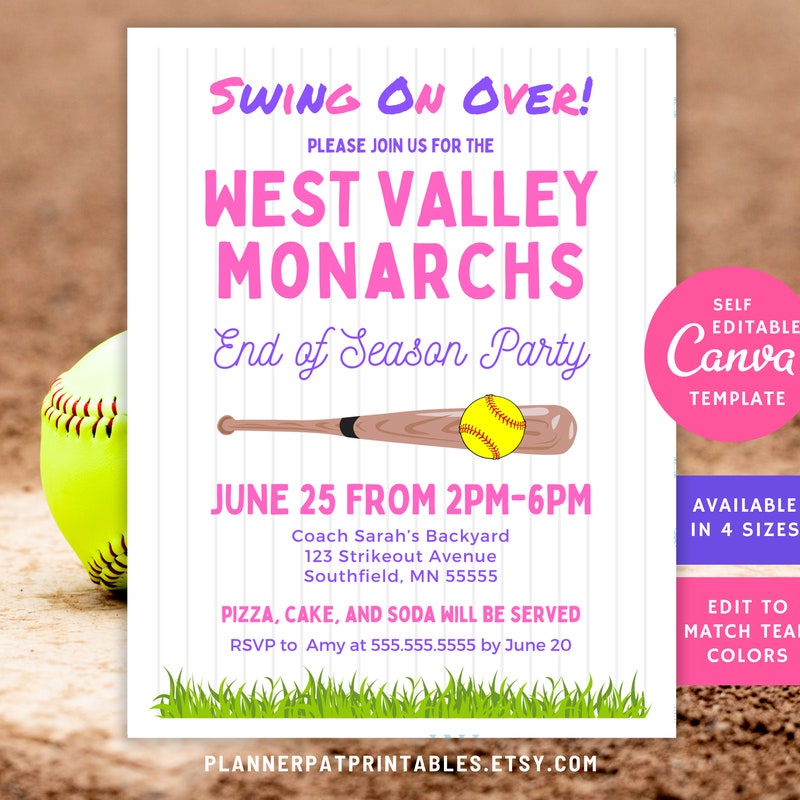 Softball Party - Etsy