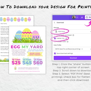 Editable Egg My Yard Bundle, DIY Easter Flyer and Event Letter ...