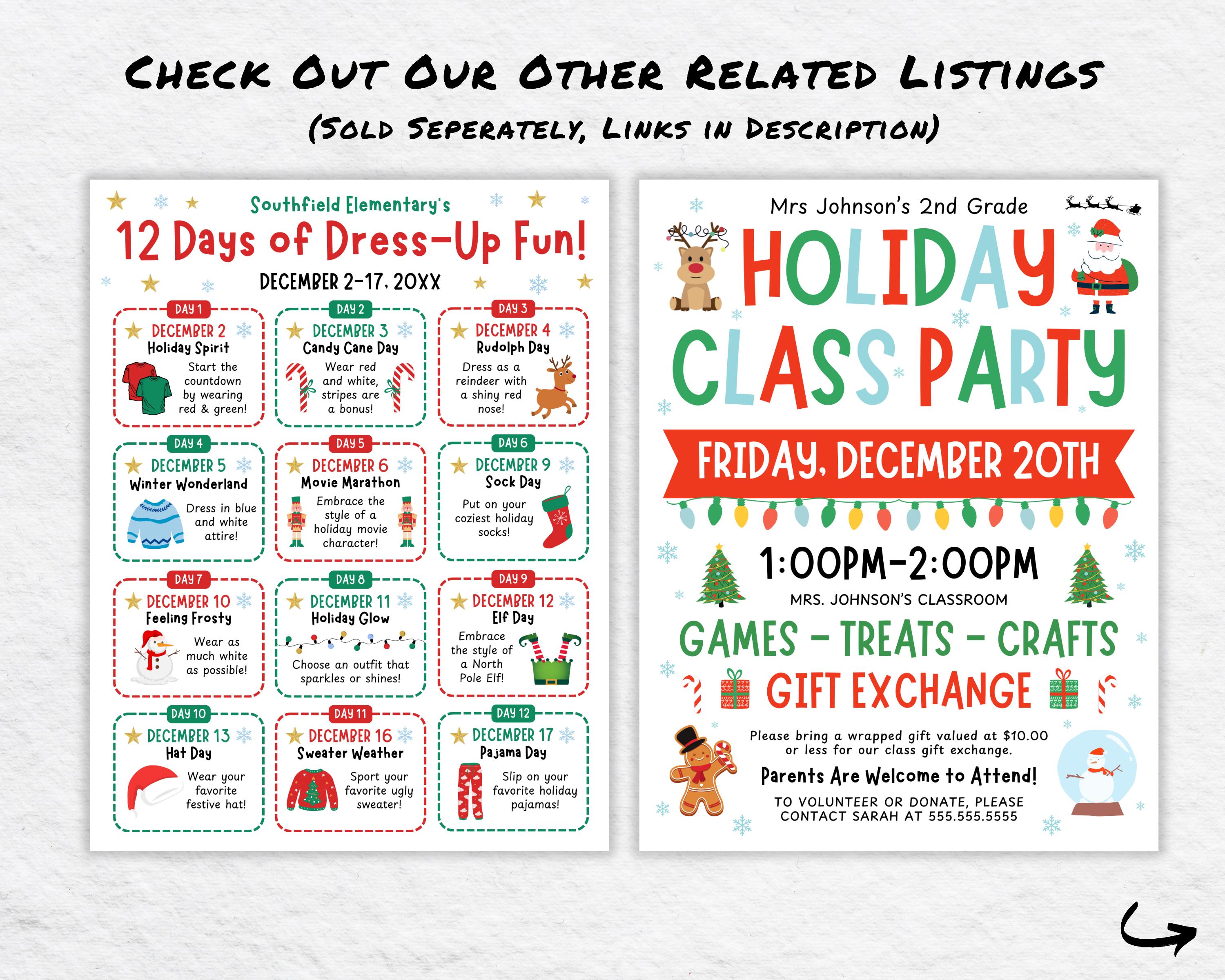 Christmas All About My Teacher Printable, Holiday Favorites ...