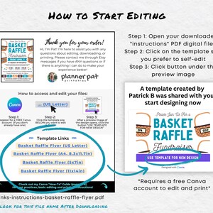 Editable Basket Raffle Flyer Template, Gift Basket Fundraiser Raffle ...