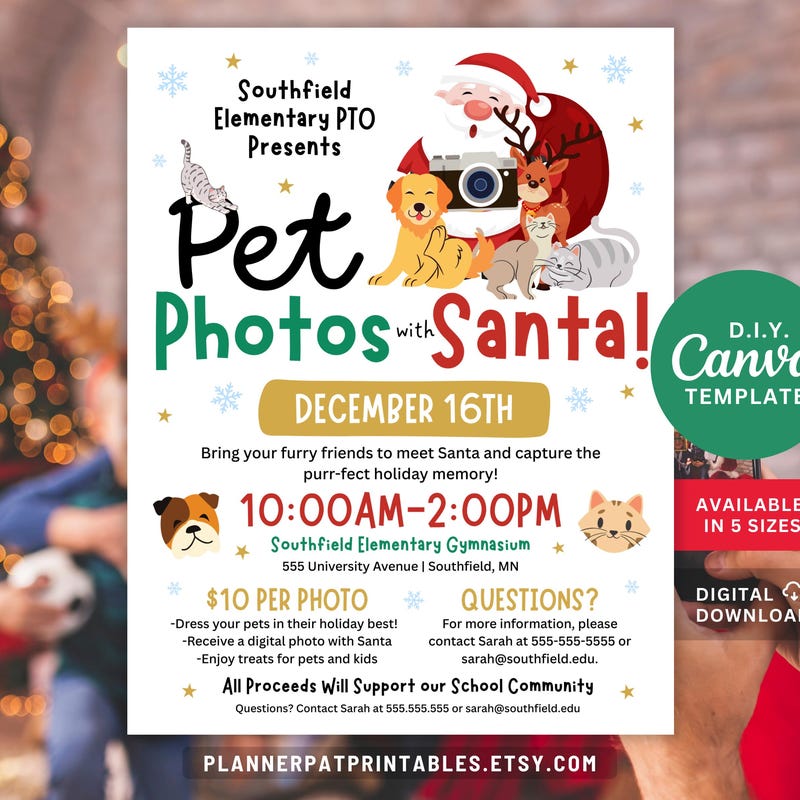 Santa Photos Flyer - Etsy