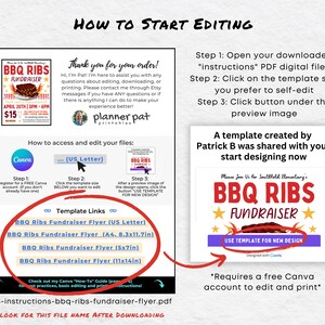 BBQ Ribs Fundraiser Flyer Template: Editable Flyer Printable (canva ...