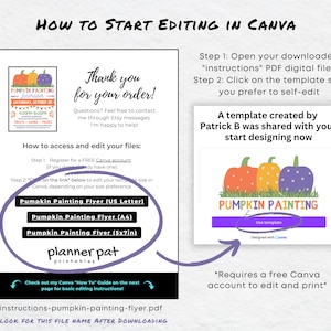 Editable Pumpkin Painting Flyer, School Fundraiser, Canva Template - Etsy