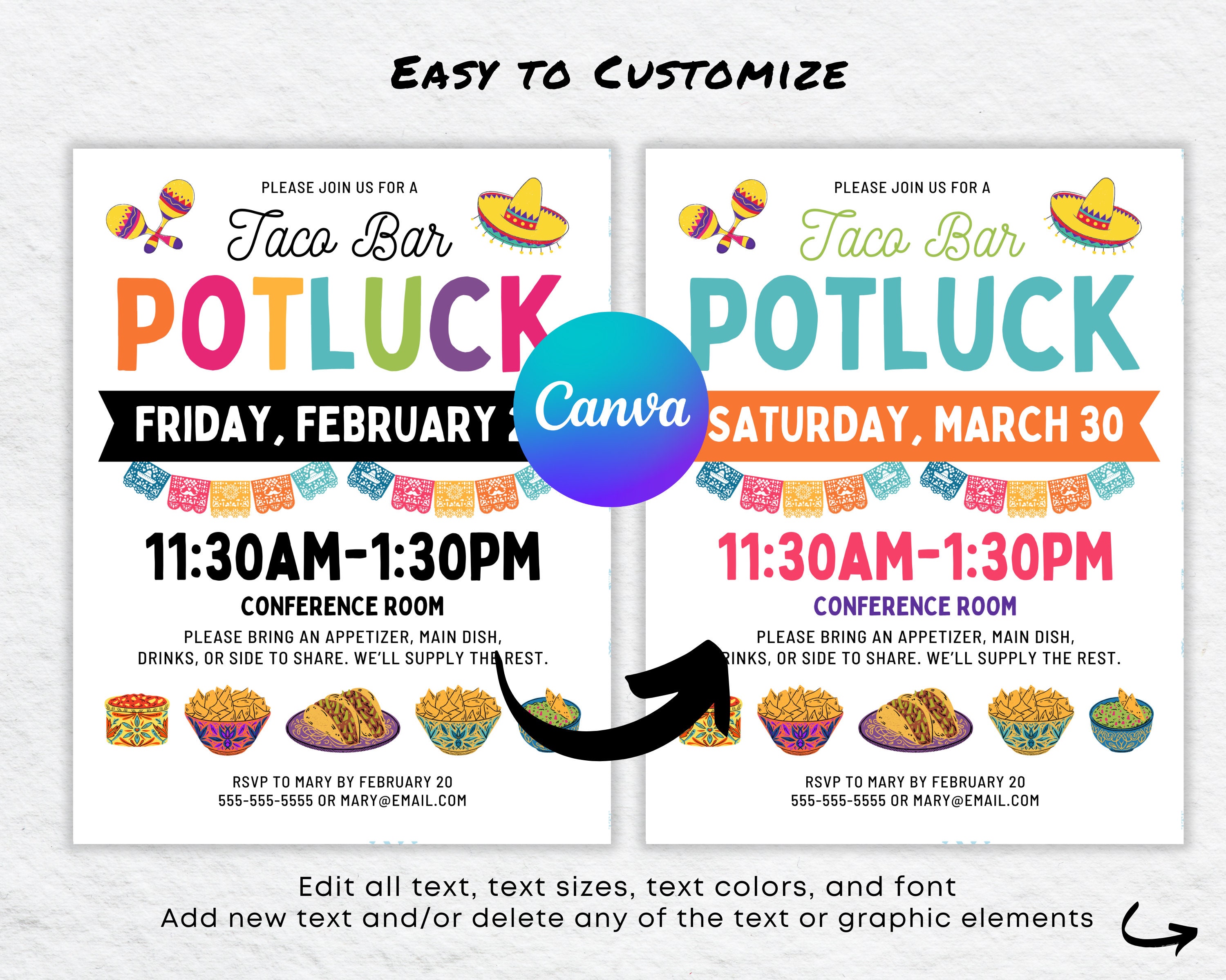 Fiesta Potluck Invitation