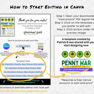 Editable St. Patricks Penny War Flyer Template, Coin Drive Fundraiser ...