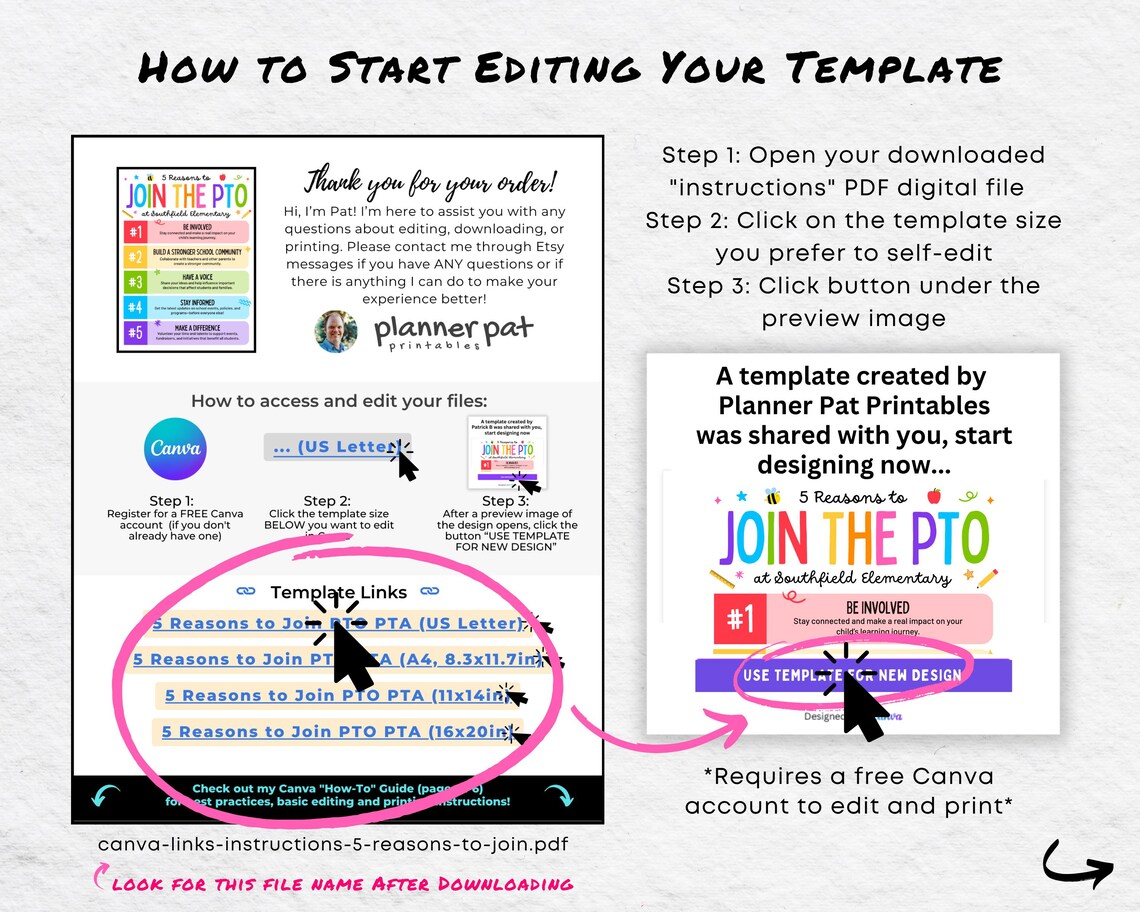 Editable PTA PTO Recruitment Flyer Template: Why Join Us (canva ...